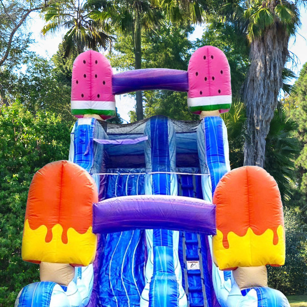 Chill Out with the Ice Pops 19ft Slide - The Coolest Inflatable Adventure!