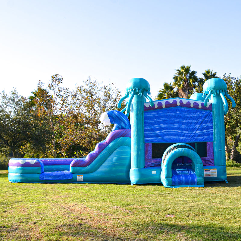 JumpOrange Electric Inflatable Bounce House & Slide Wraparound Combo w ...