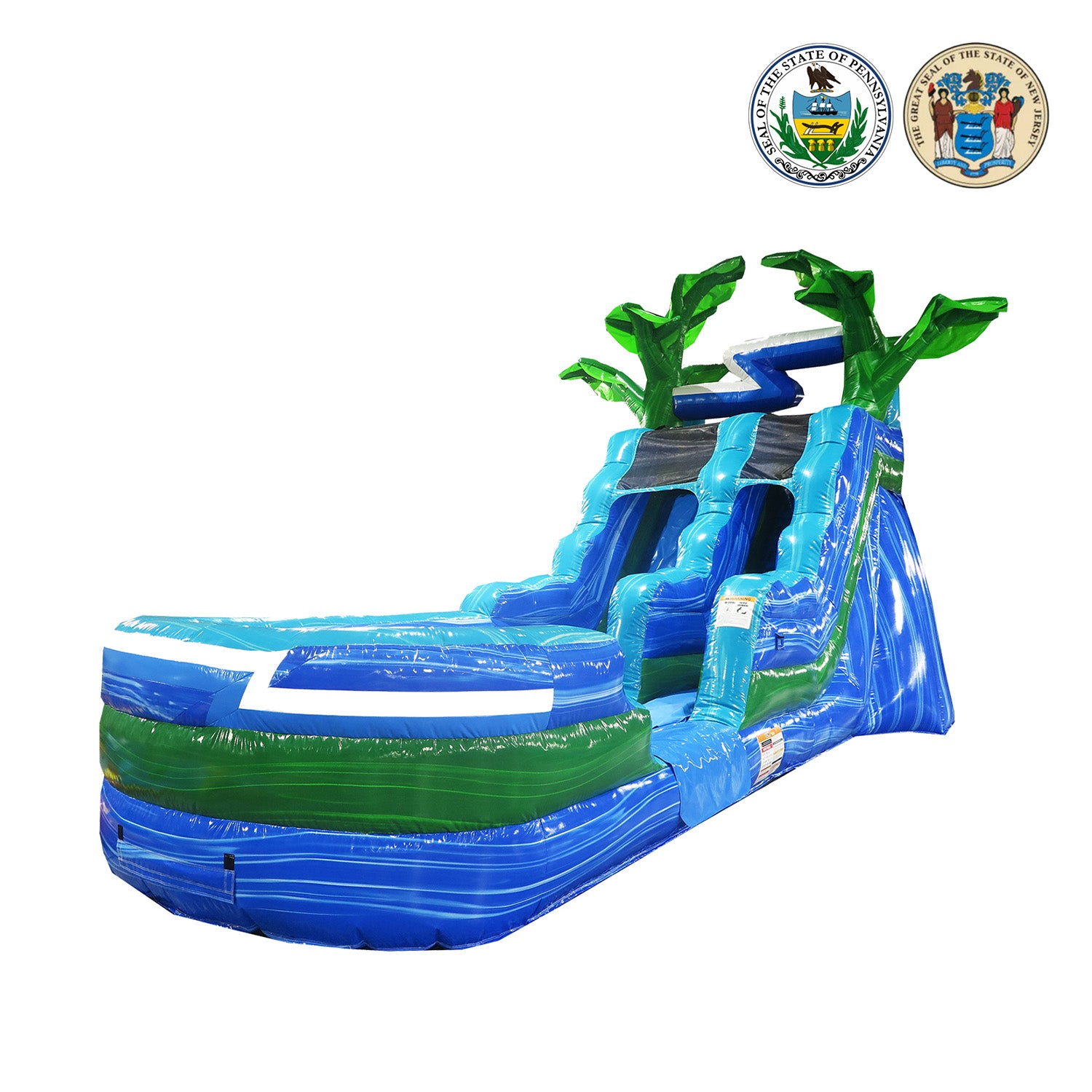 Tropical Paradise 15 ft Slide: Dive into Fun with JumpOrange