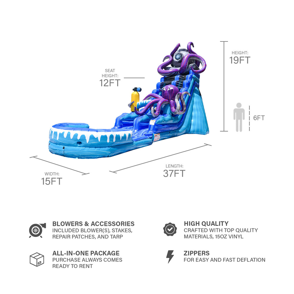 Deep Sea 19 ft Slide - Dive into Deep Fun with JumpOrange!