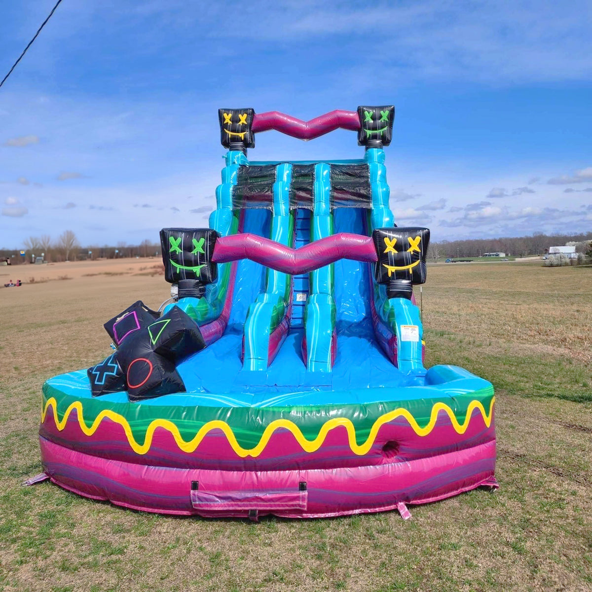 NEW! LEVEL UP 20 FT DUAL LANE SLIDE
